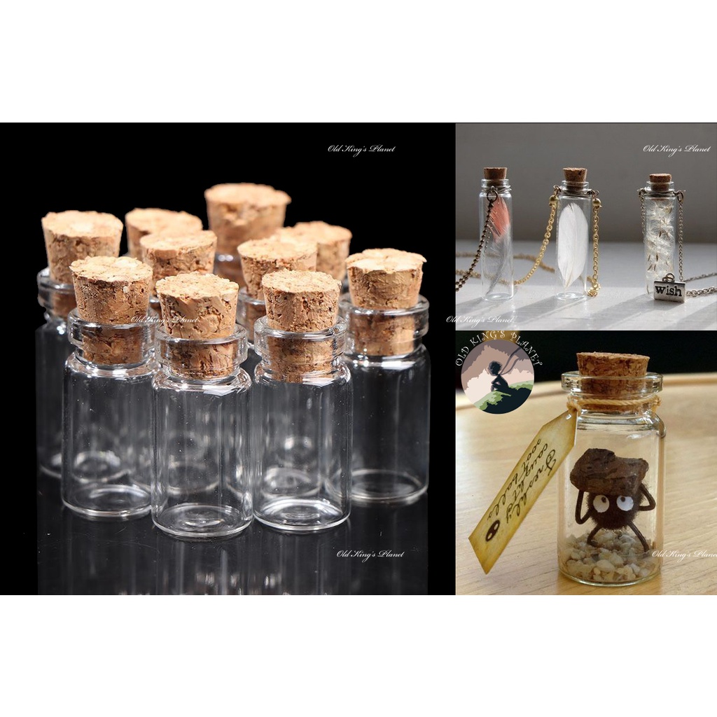 super mini Glass Bottle mini bottle 迷利透明玻璃瓶 Jars Vial with Cork Stopper ...