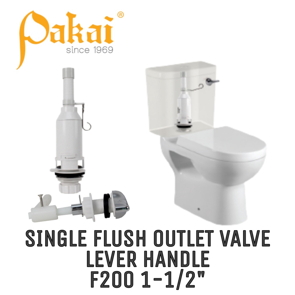PAKAI Toilet Cistern Outlet Flush Valve Single Flush 40MM(1-1/2 ...