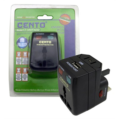 CENTO UNIVERSAL MULTI TRAVEL ADAPTOR (USB CHARGER) | Shopee Malaysia