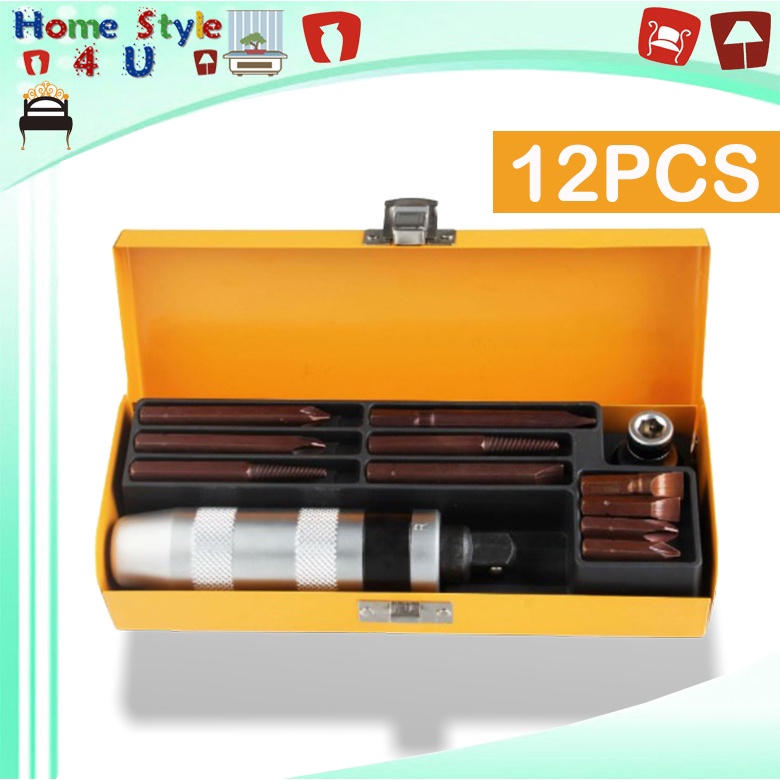 HOME 12PCS HEAVY DUTY IMPACT DRIVER IMPACT SCREWDRIVER SET SCREW ...