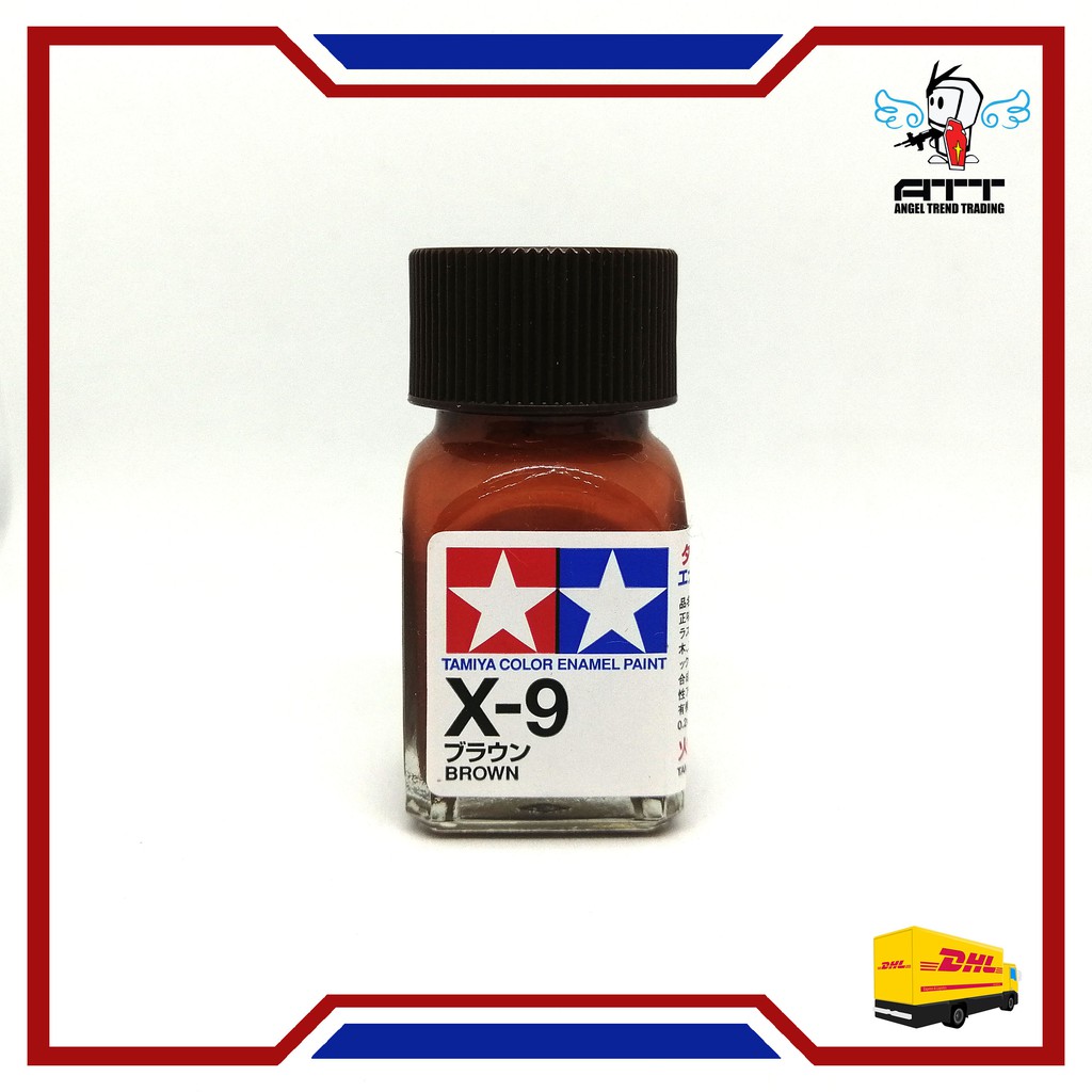 TAMIYA X-9 BROWN ENAMEL 10ML (Gunpla Gundam Paint ModelKit Resin Statue ...