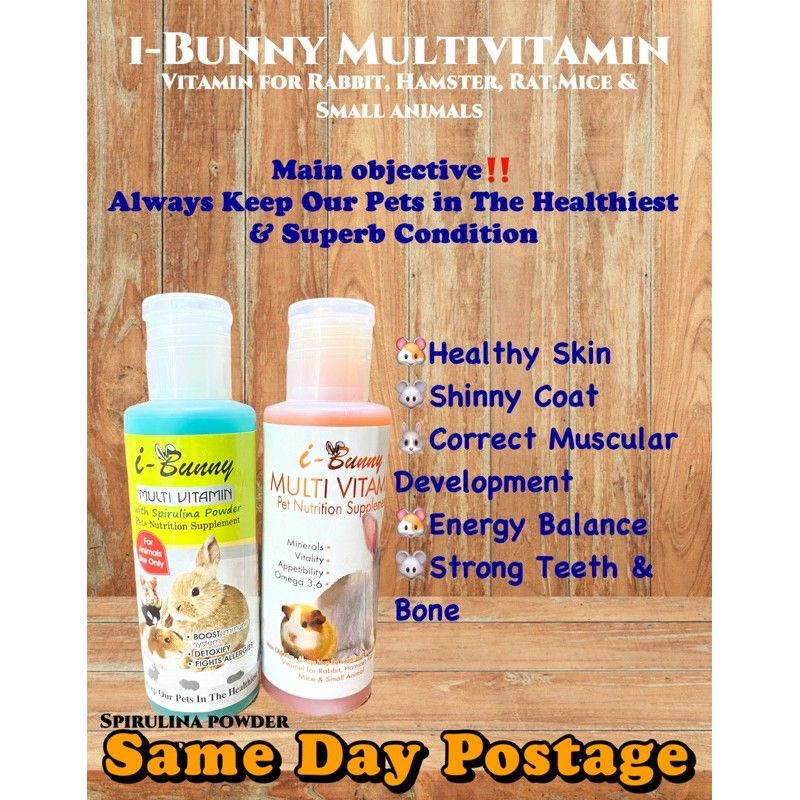 (CityPets) I Bunny Multi Vitamin Small Animal 150ml/Pet Nutrition ...