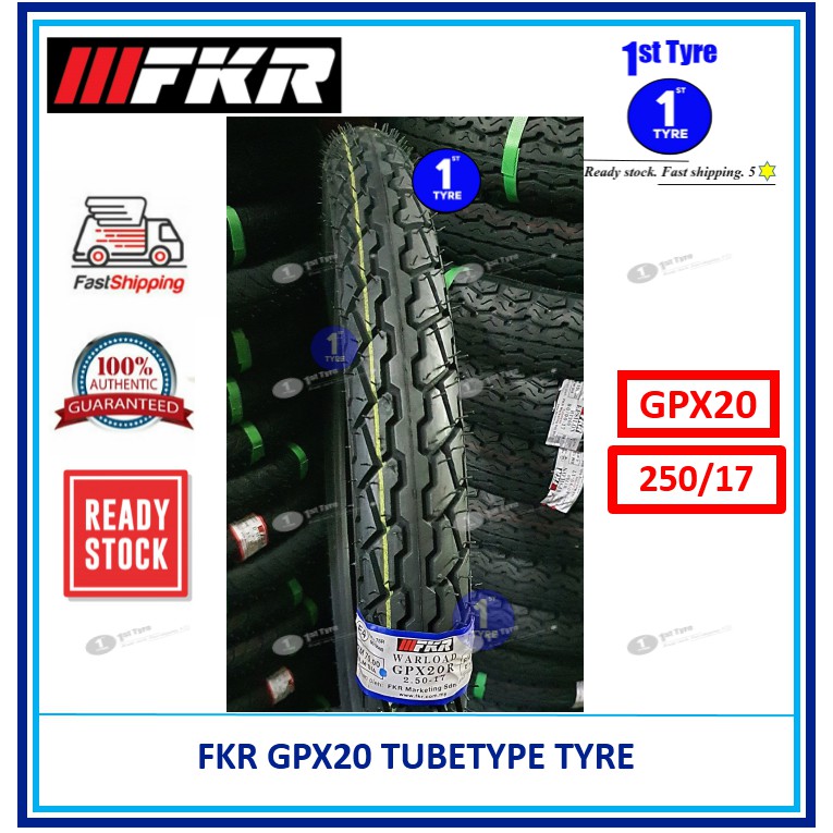 TAYAR FKR MOTORCYCLE TYRE GPX20 @ GPX20R [BUNGA SOTONG] 250-17, 2.50-17 ...