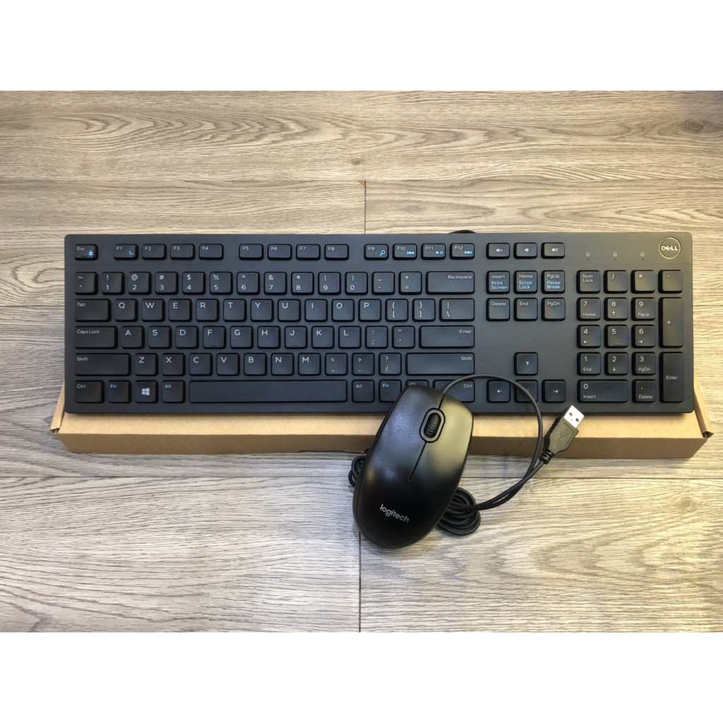 Dell kb216 Wired Keyboard + logitech B100 Wired Mouse | Shopee Malaysia