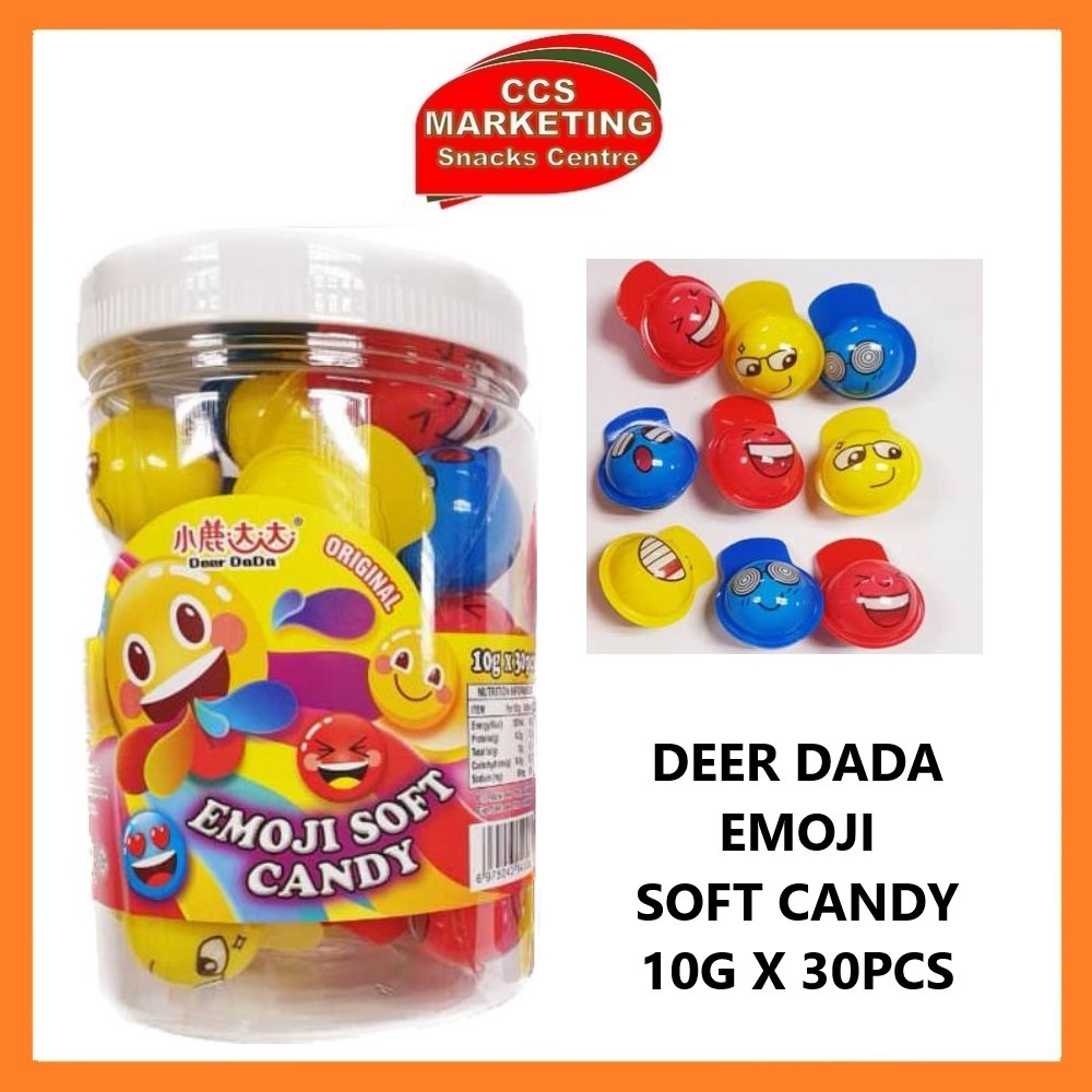 CCS Deer Da Da Emoji Soft Candy Original 1 Jar ( 10g x 30pcs ) | Shopee ...