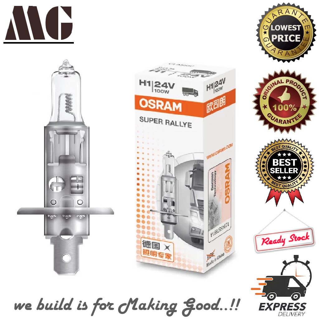 OSRAM LORRY HEAVY DUTY CAR HEAD LAMP HALOGEN BULB 24V 100W H1 H3 H4 H7 ...