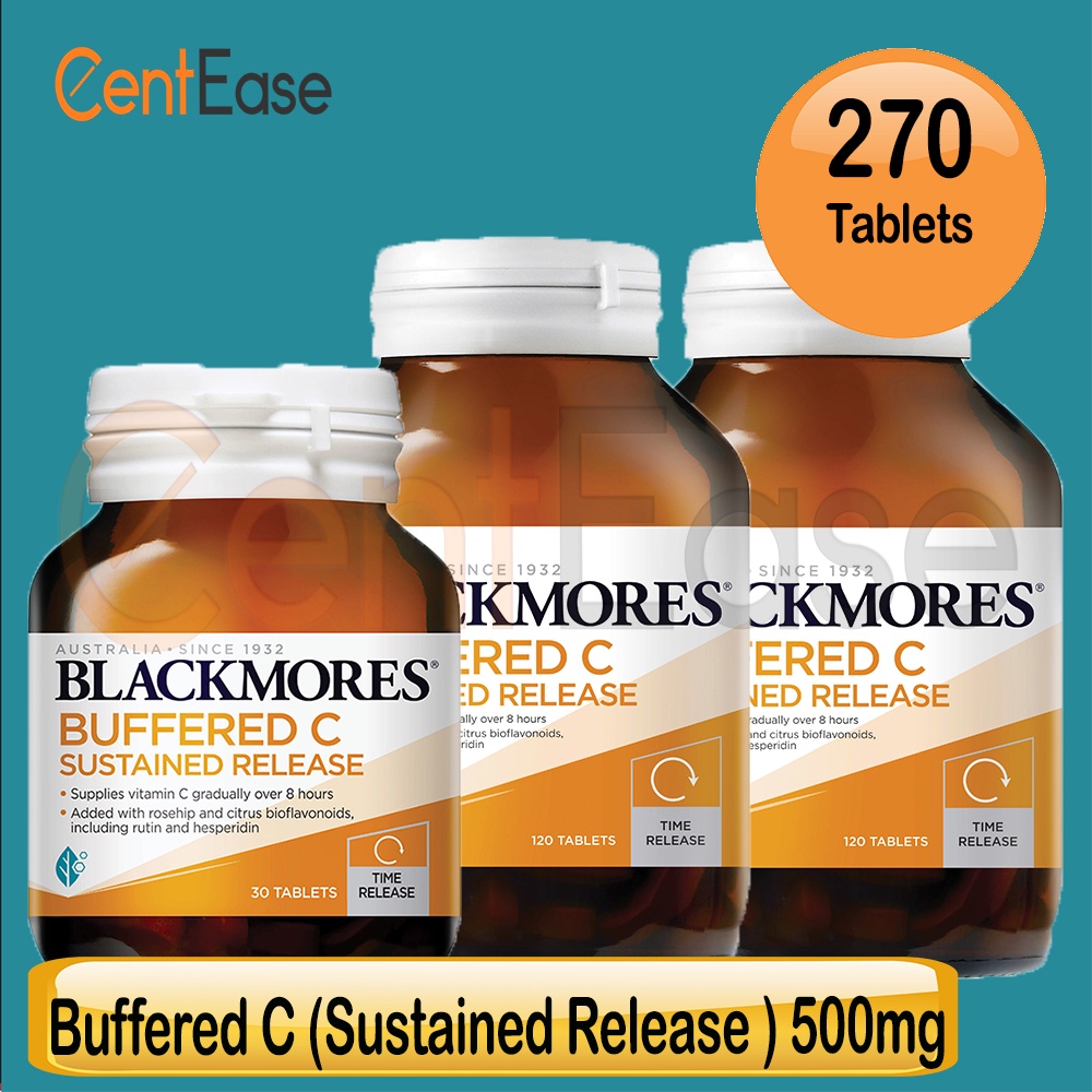 Blackmores Buffered C Health Supplement 120s x 2 + 30s - Vitamin C ...
