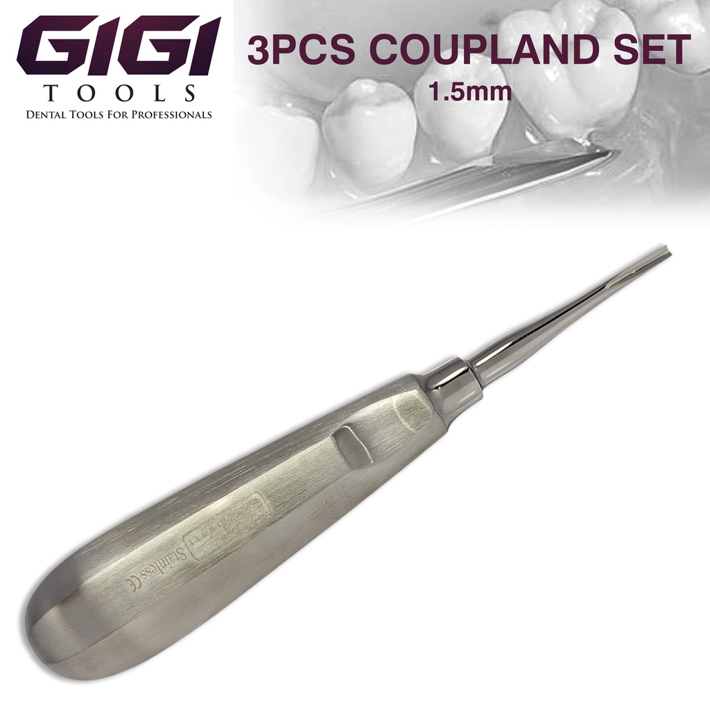 GIGI TOOLS Dental Coupland Elevators Set Regular 1.5 - 2.5 - 3.5mm ...
