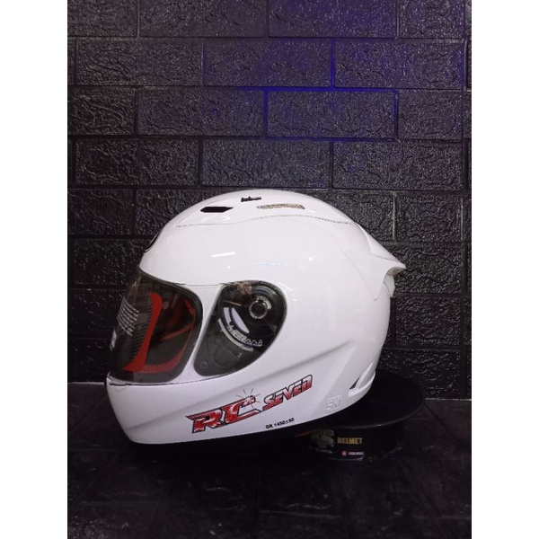 Fullface HELM KYT RC7 SOLID PLAIN WHITE 100% ORIGINAL | Shopee Malaysia