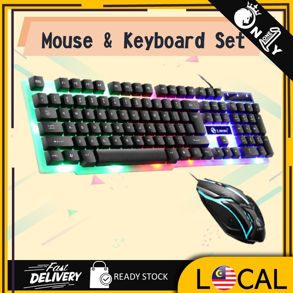 Gtx300 Gaming Set Keyboard Mouse Set Lmd Gtx 300 Rgb Rgb Light Colourful 104 Keypad Gaming Power
