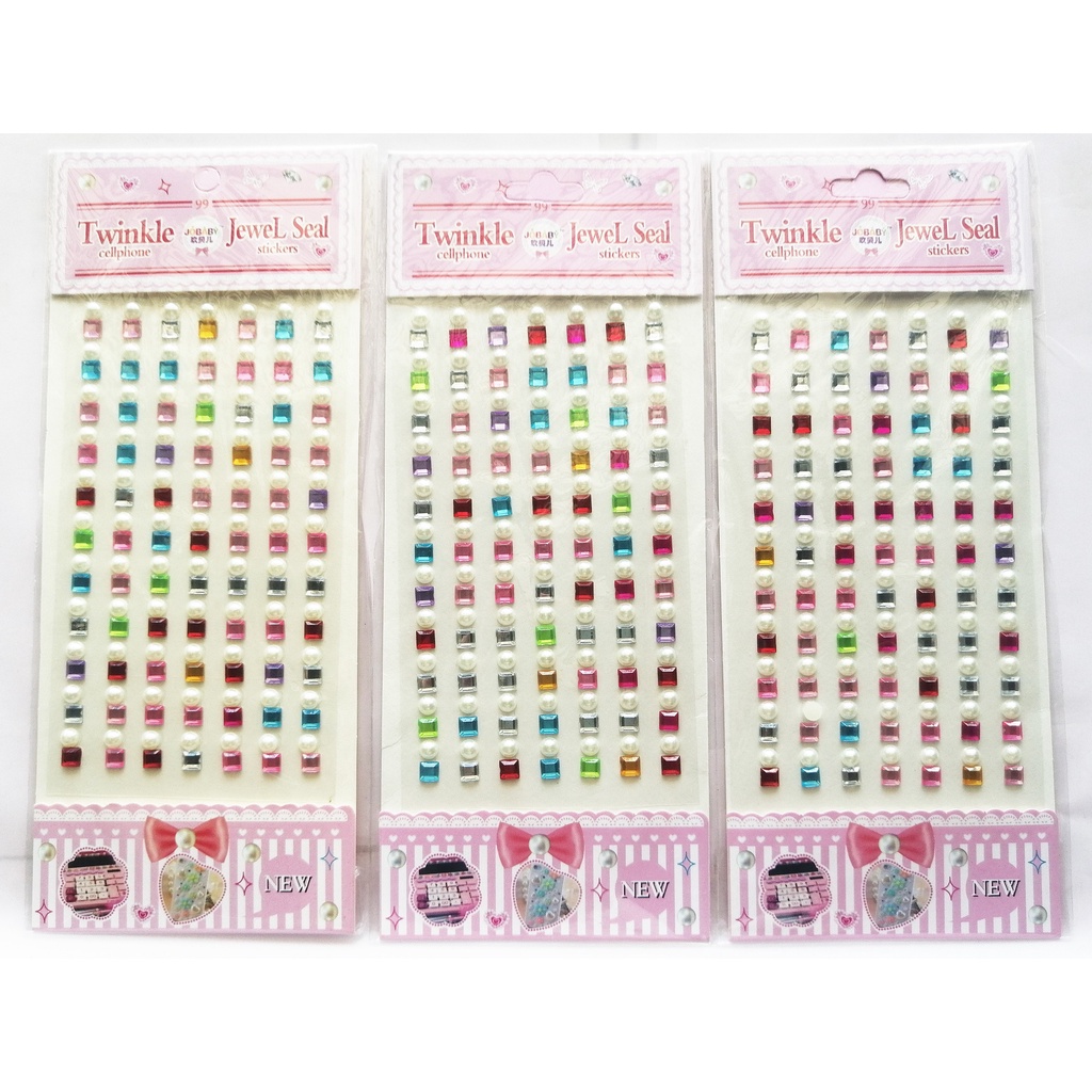 1 Piece RANDOMLY PICK Sticker Manik DIY Pearl Sticker Twinkle Acrylic ...