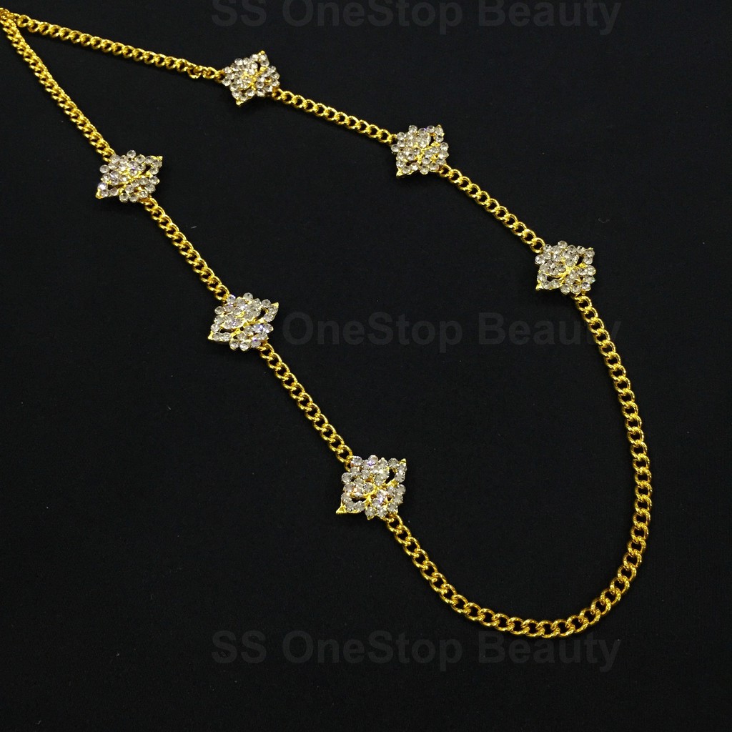 ADITI COLLECTION Indian Full Stone Malai Necklace | Shopee Malaysia