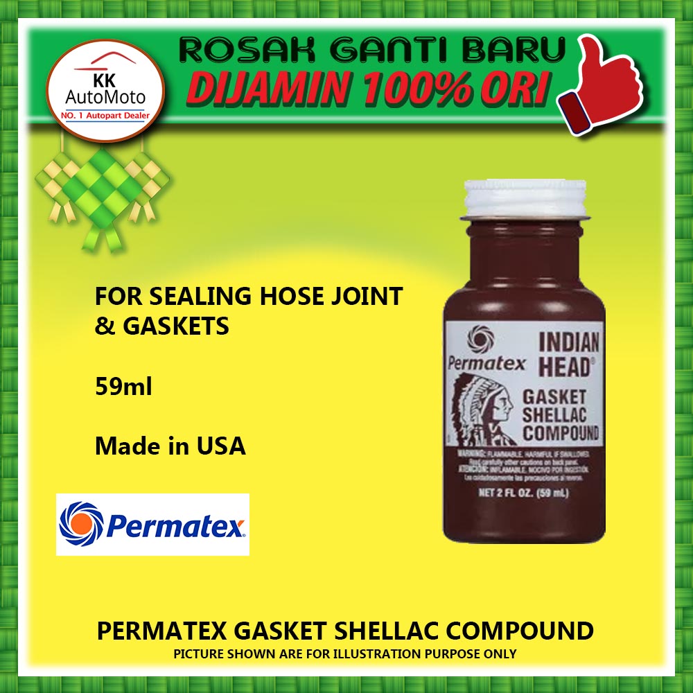 Made In USA Original Gasket Gum Shellac (Permatex) / Indian Head Gasket ...