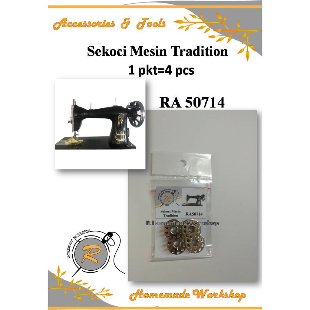 SEKOCI MESIN TRADISIONAL/Traditional Sewing Machine Bobbin 1 pkt=4 pcs ...