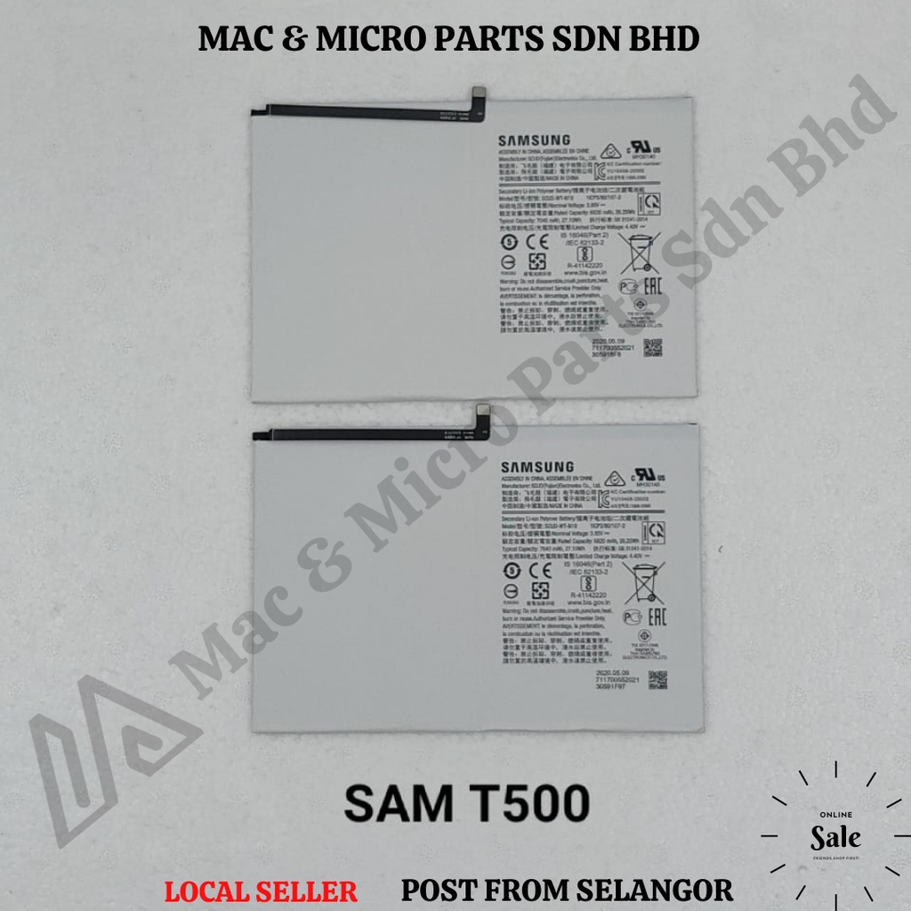 MG BRAND Galaxy T500 / T505 TAB A7 10.4 BATTERY Model SCUD-WT-N19 ...