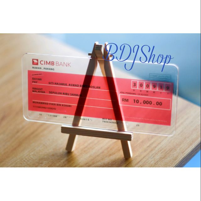 Mockup Cheque, Replika Cek, Hantaran, Exclusive,Murah | Shopee Malaysia
