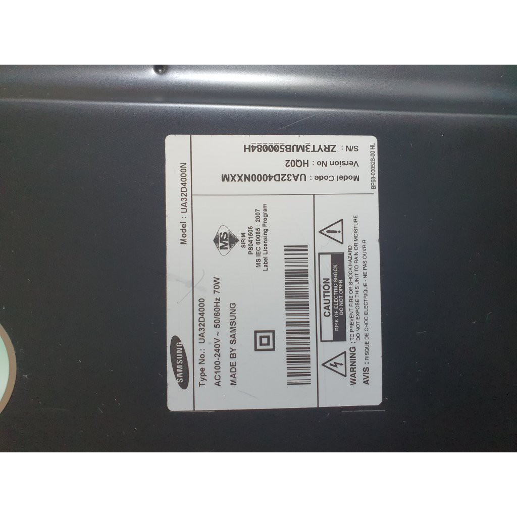 SAMSUNG LED TV UA32D4000 POWER BOARD | Shopee Malaysia