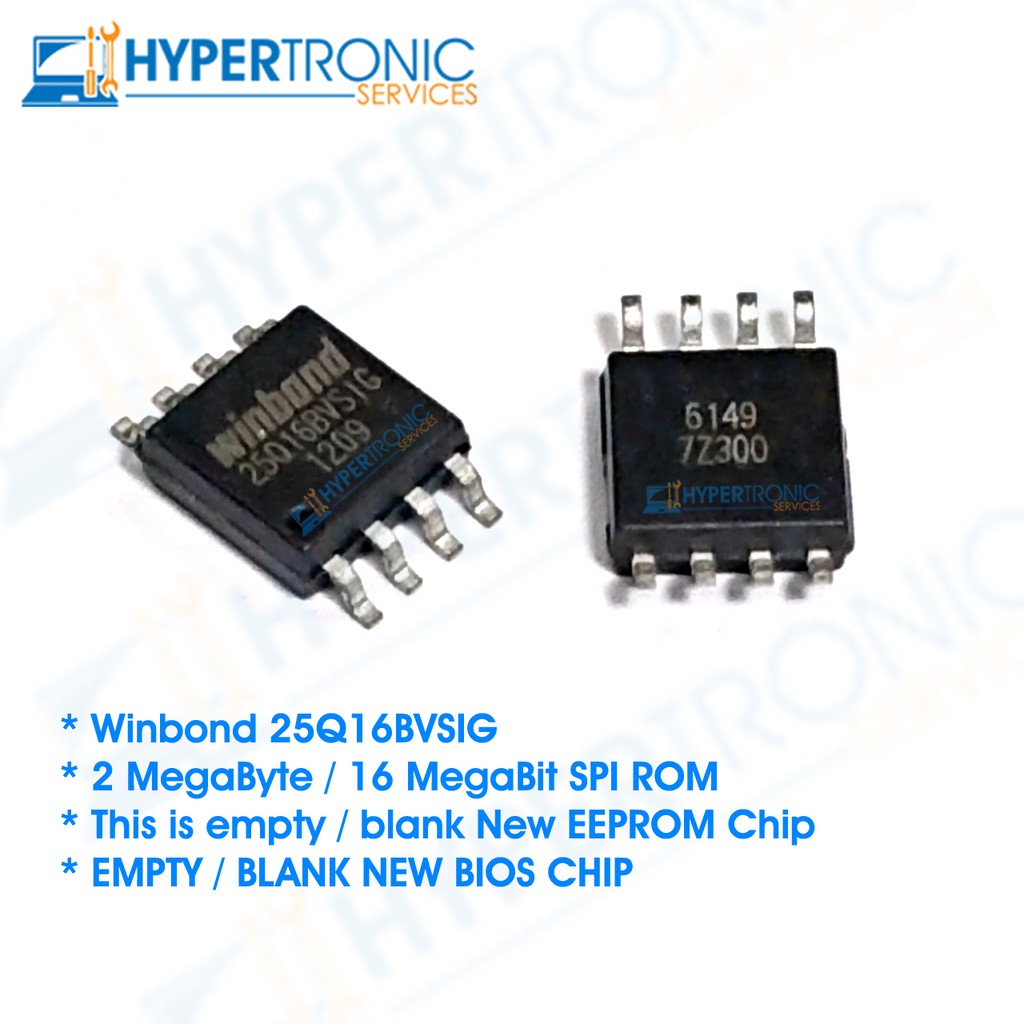 Winbond 25Q16 25Q16BV 25Q16BVSIG 3.3v Blank SPI Chip Blank Bios Chip ...