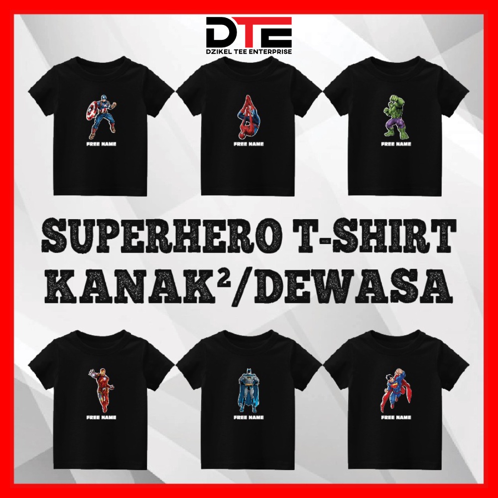 Superheroes Comic Movie Collection Tshirt Kombo Koleksi Baju Tshirt ...
