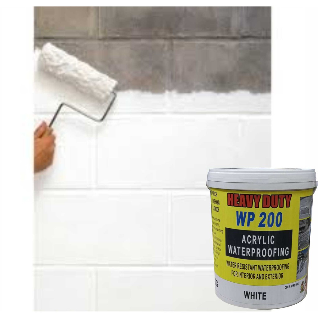 1KG WHITE WP 200 ACRYLIC WATERPROOFING HEAVY DUTY WATER RESISTANT FOR ...