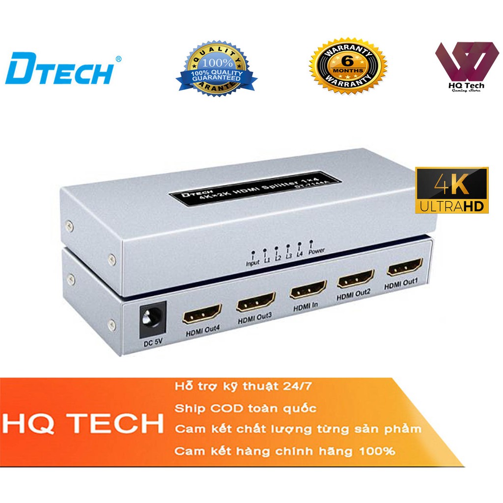 High-end DTECH 1 to 4K HDMI splitter | Shopee Malaysia