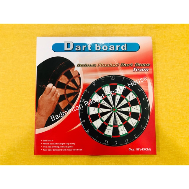 Tournament Dart Board 18” x 1” Include 6pcs Dart Set | Shopee Malaysia