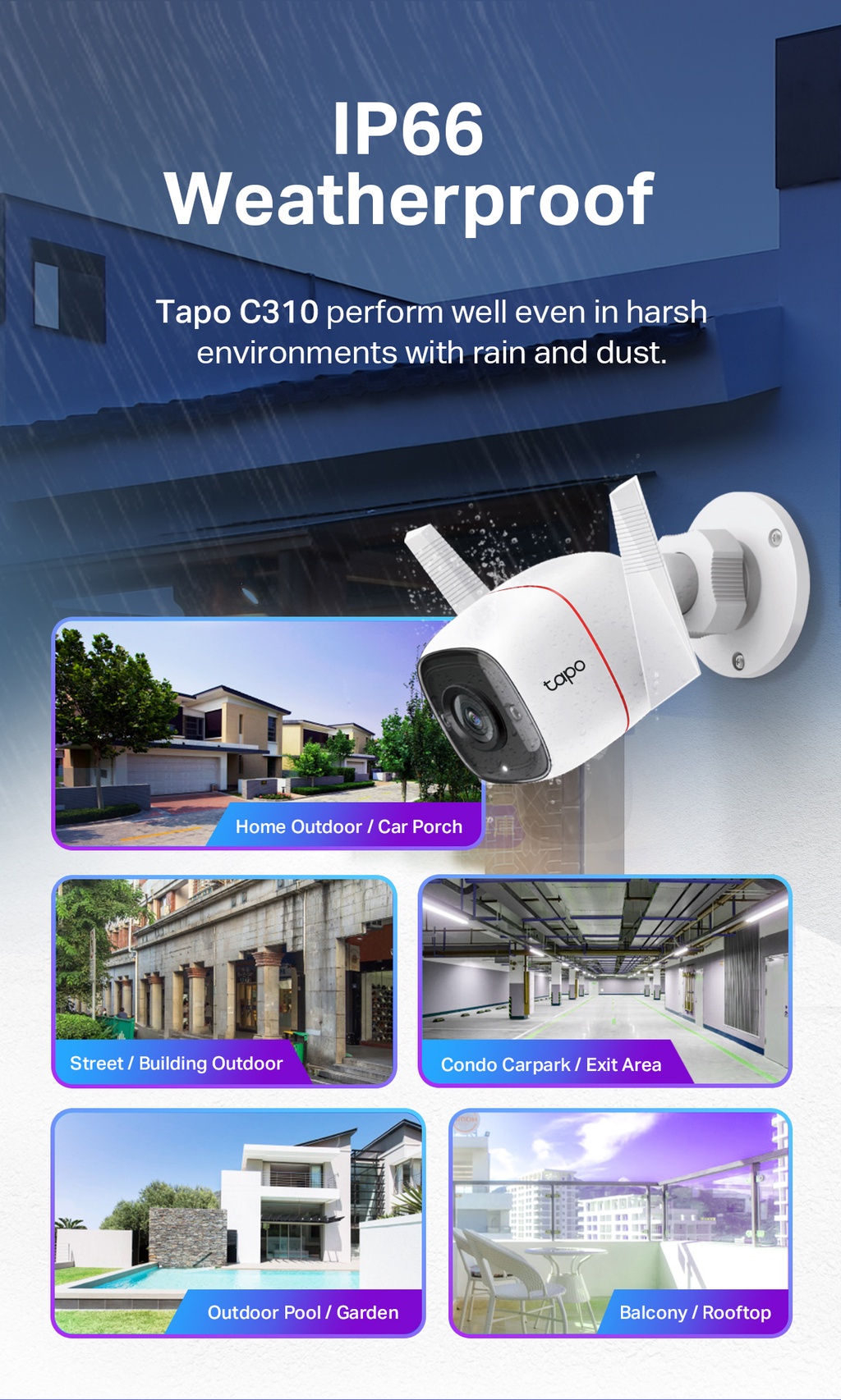 TP-Link Outdoor 2K CCTV/3MP Tapo C310 SUPER HD with Amazon Safety CLOUD ...