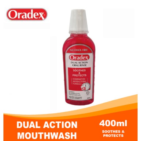 Oradex Dual Action Oral Rinse - Soothes & Protects 400ml | Shopee Malaysia