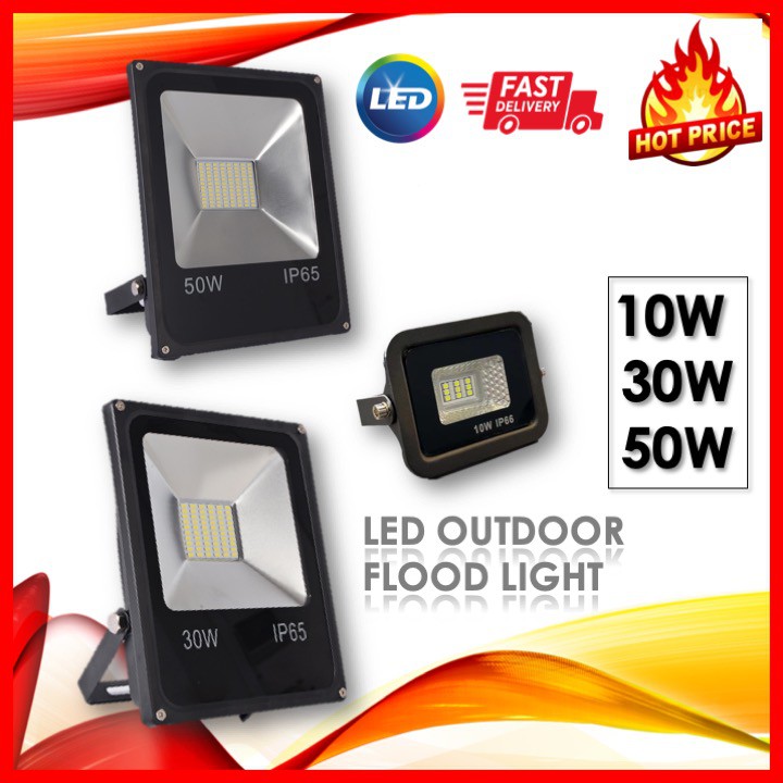 Flood Light, Spotlight Outdoor LED IP65 10W, 30W, 50W Daylight/Warm White | Shopee Malaysia
