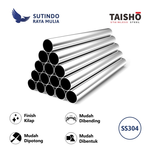Ss304 Glossy Stainless Pipe 1 Inch x 1mm x 6M - Sutindo Store | Shopee ...