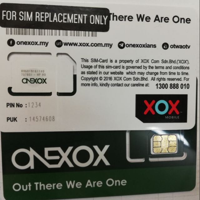 Xox Sim Replacement Card | Shopee Malaysia