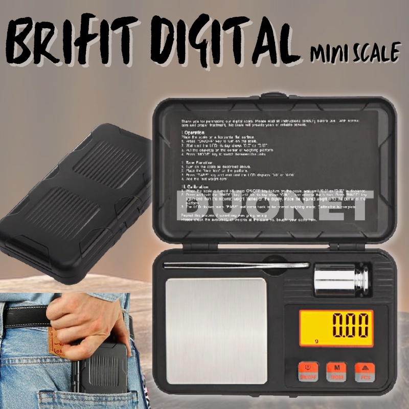 DUONET Brifit Portable Pocket Mini Weighing Electronic Scale Digital High Precision Kitchen ...