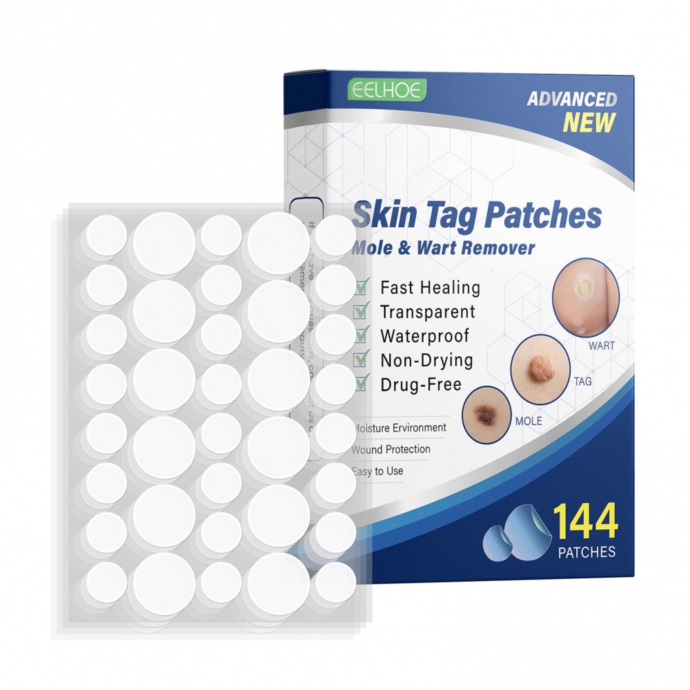 Hilimer 144PCS Skin Tag Warts Treatments Set Remove Patch Warts Remover ...