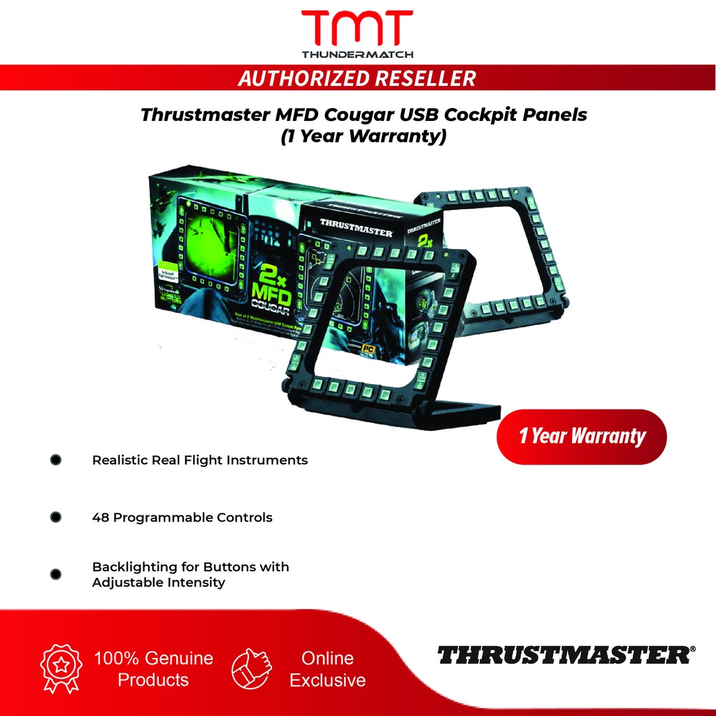Thrustmaster MFD Cougar USB Cockpit Panels (1 Year Warranty) | Shopee ...