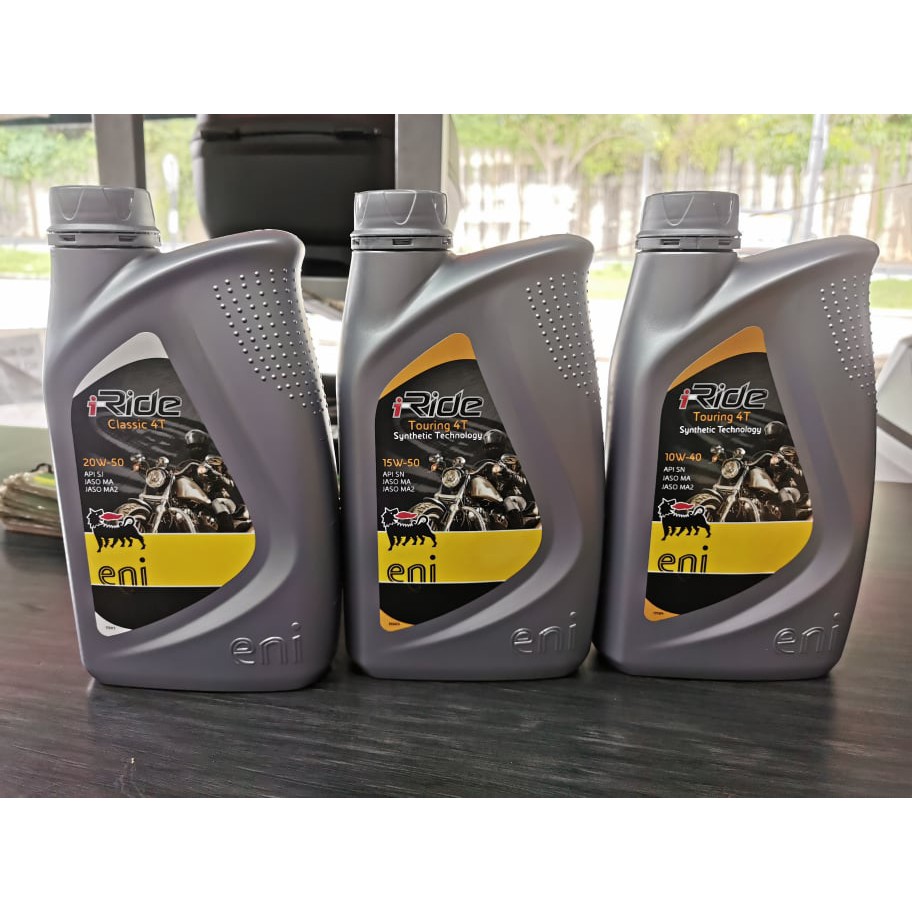 4T Eni i-ride 15w-50/ 10w40 SAE40 synthetic blend made in italy 100% ...