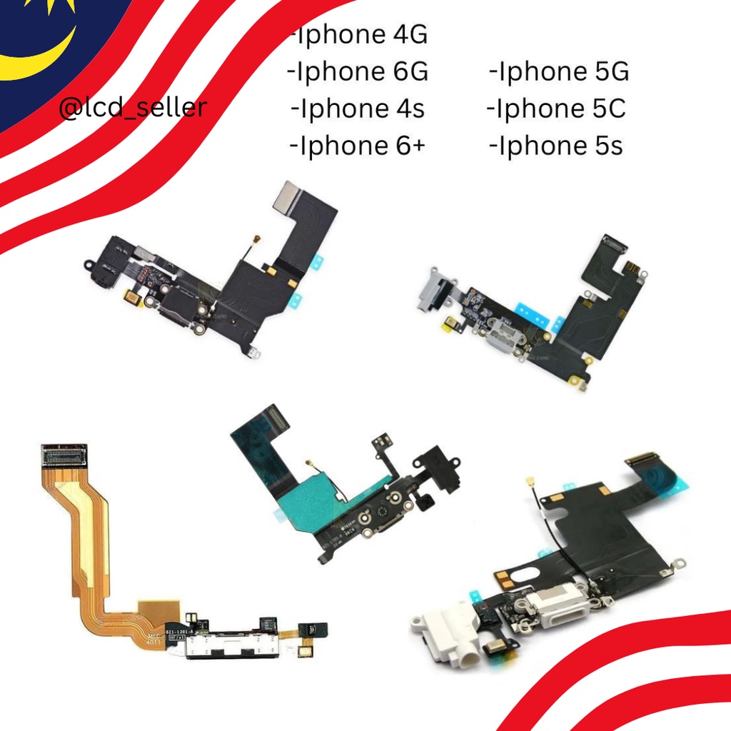 CHARGING PORT IP 4G/IP 4S/ IP 5S/IP 5G/IP 5C/IP 6G/IP 6+ CHARGING BOARD MALAYSIA READY STOCK ...