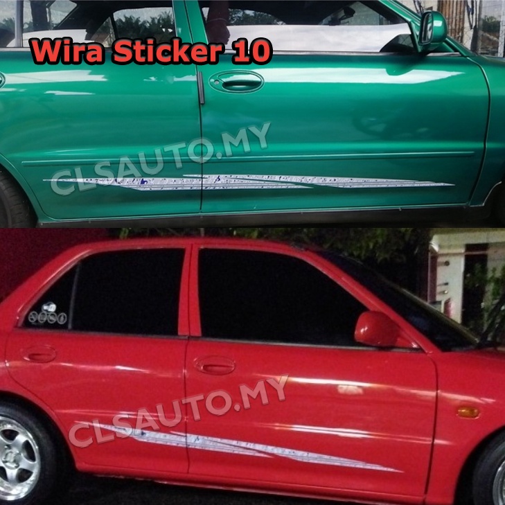 Wira Sticker Body Car Side Lining (1 Set) - Pelekat Pintu Kereta Saga ...