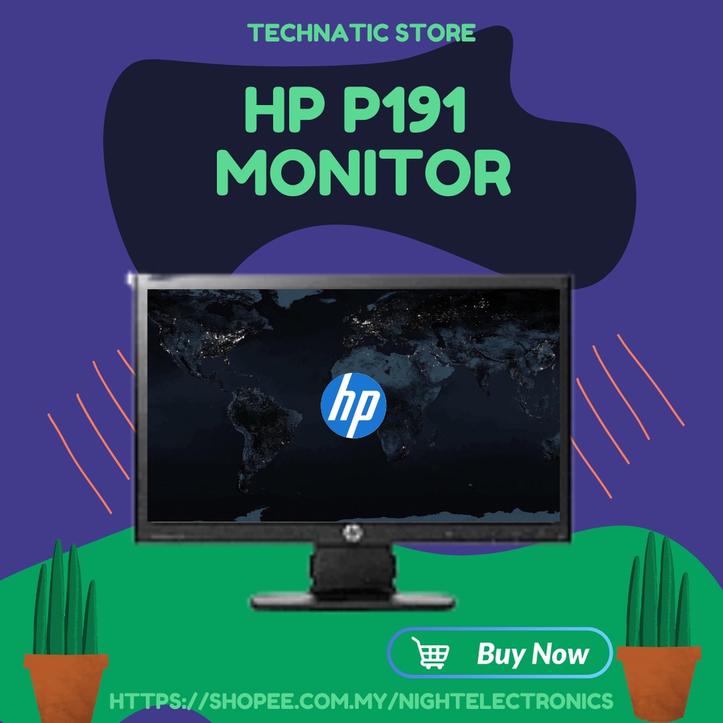 PC: HP P191 Monitor 18.5" (100% Original) | Shopee Malaysia