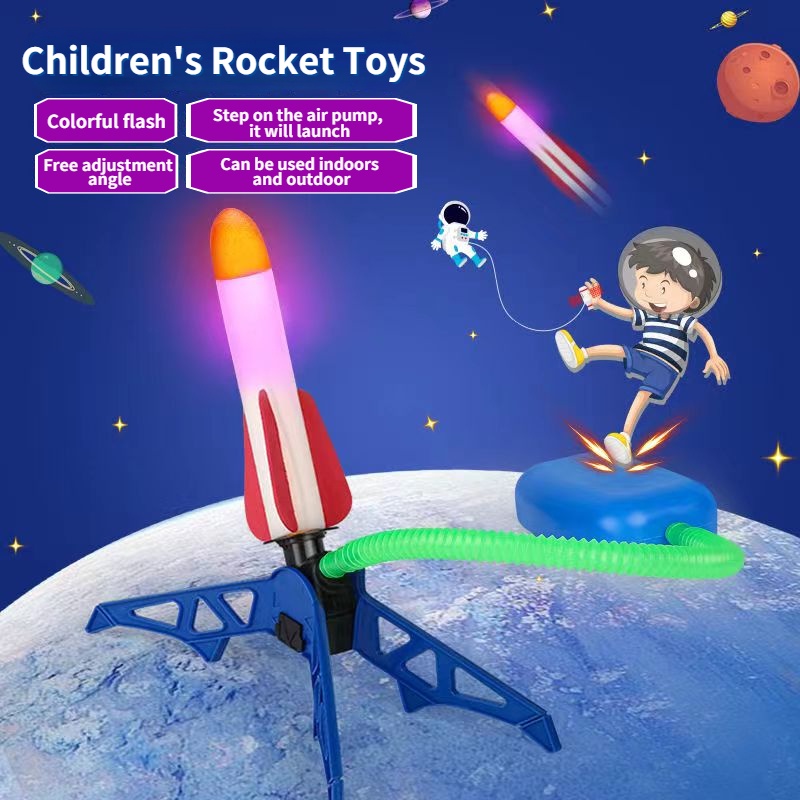 Outdoor Sports Toys Children's feet step on toys Plastic Rocket ...