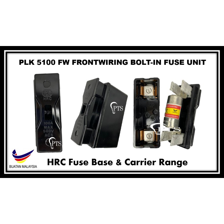PLK 5100 FW FRONTWIRING BOLT-IN FUSE UNIT 100A/500V 3 PHASE BS88 - Fuse ...
