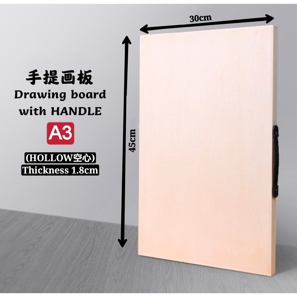 Msia Ready Stock🔥Wooden Drawing Board Art Sketch Board with Handle ...