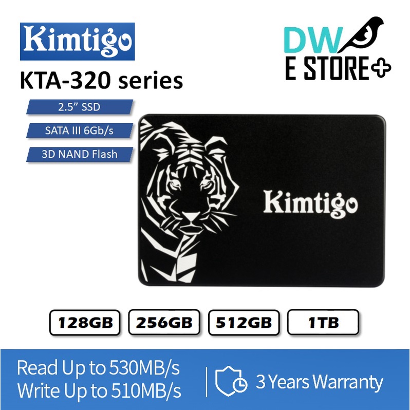 KIMTIGO KTA-320 Series Sata 3 2.5" SSD 128GB/256GB/512GB/1TB (3 Years Warranty) | Shopee Malaysia