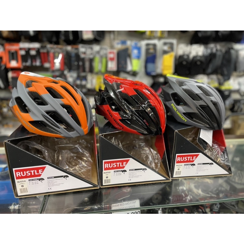 POLYGON - RUSTLE Road Bike Helmet | Shopee Malaysia
