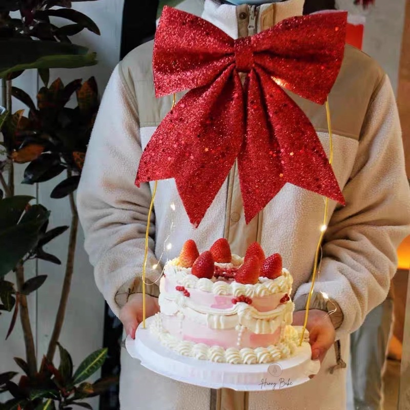 Ribbon Cake Topper Eva Big Bow Happy Birthday Cake Decoration | Shopee ...