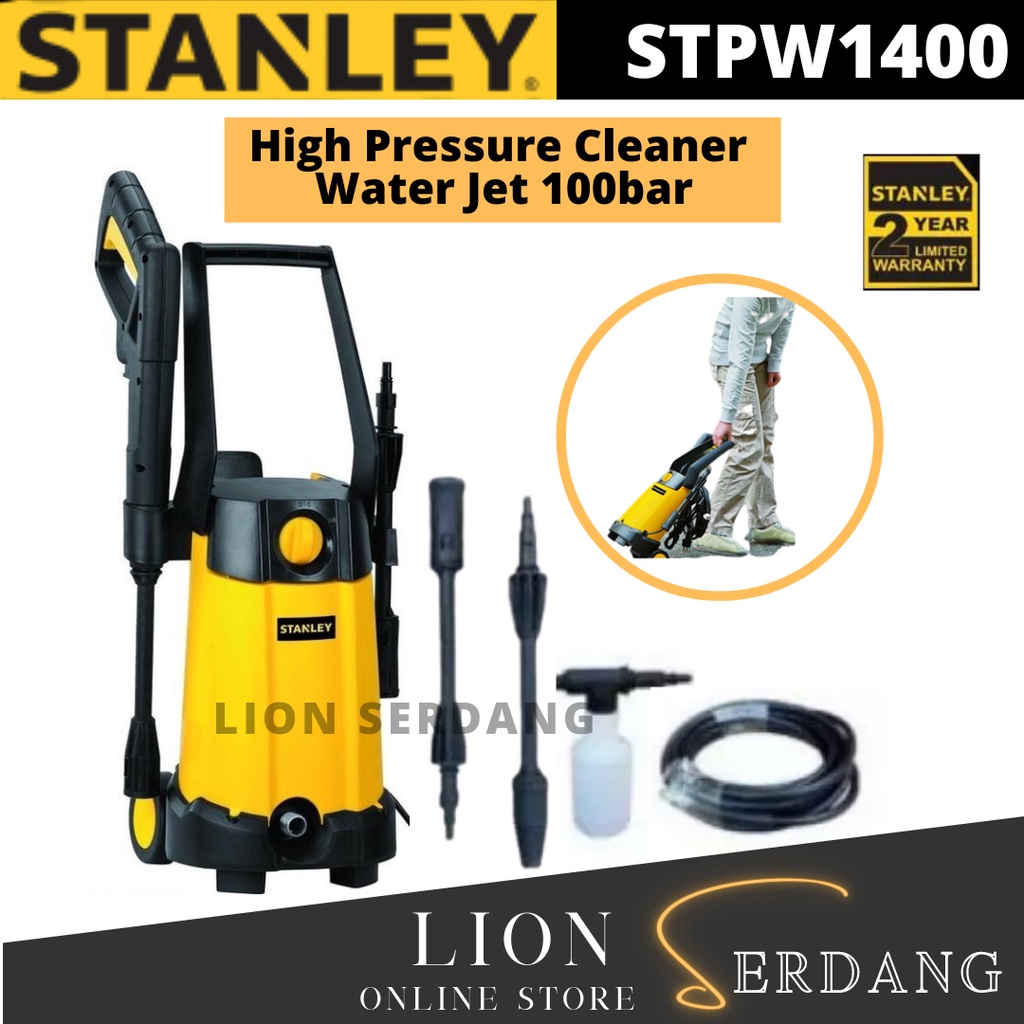Stanley High Pressure Cleaner Water Jet STPW1400 100bar | Shopee Malaysia