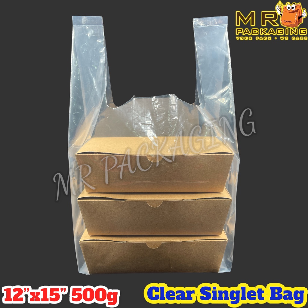 Clear Singlet Bag [ 500gm± ] Handle T-Shirt Bag - Beg Plastik Jernih ...