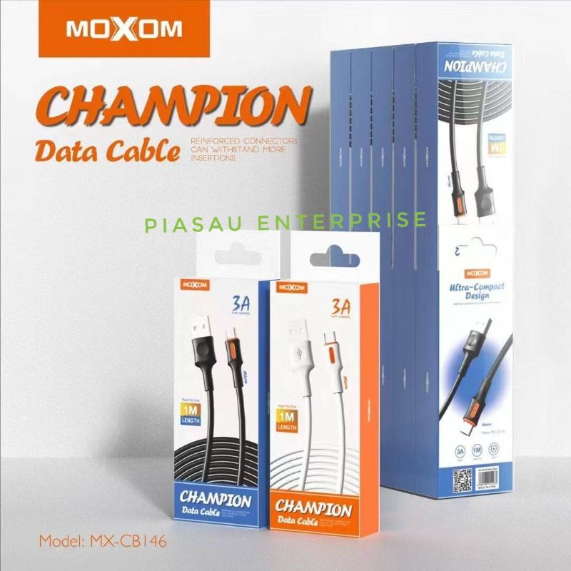 [PE] MOXOM Micro 1m Mx-cb146 3A (MICRO) Data Cable | Shopee Malaysia