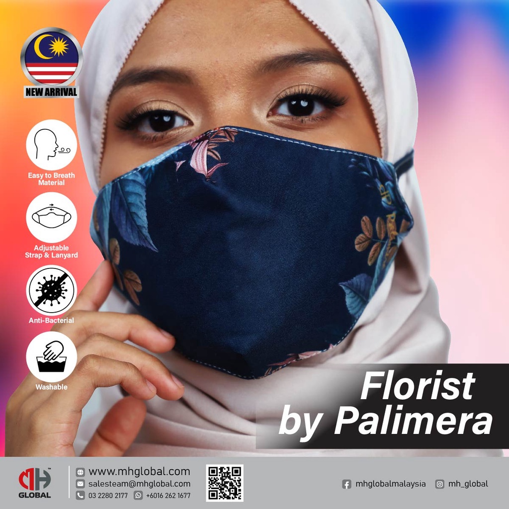 Designer Face Mask Microfiber Cotton + Adjustable Ear/Headloop w ...