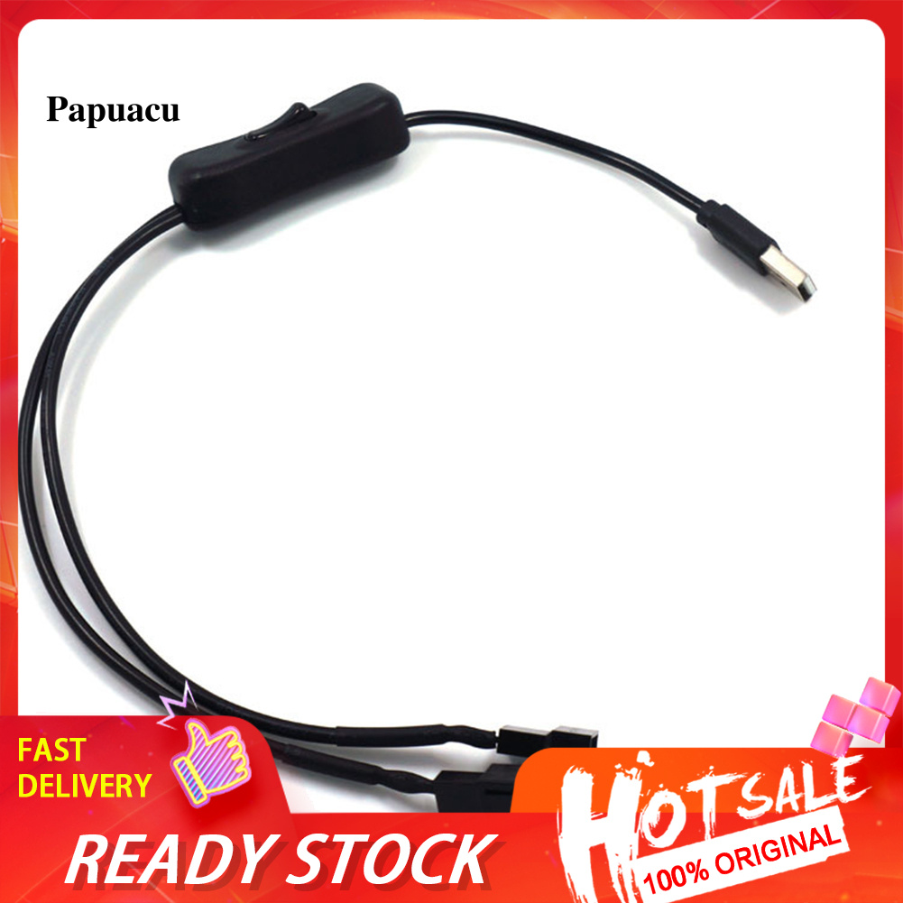 Dn 5V 2 Way USB to 4 Pin Adapter Converter Cable PC Computer Fan ...