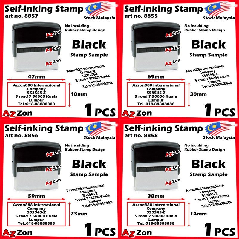 Rubber Stamp Chop Campany Self-Inking Stamp Chop 【Black】 **** Not ...